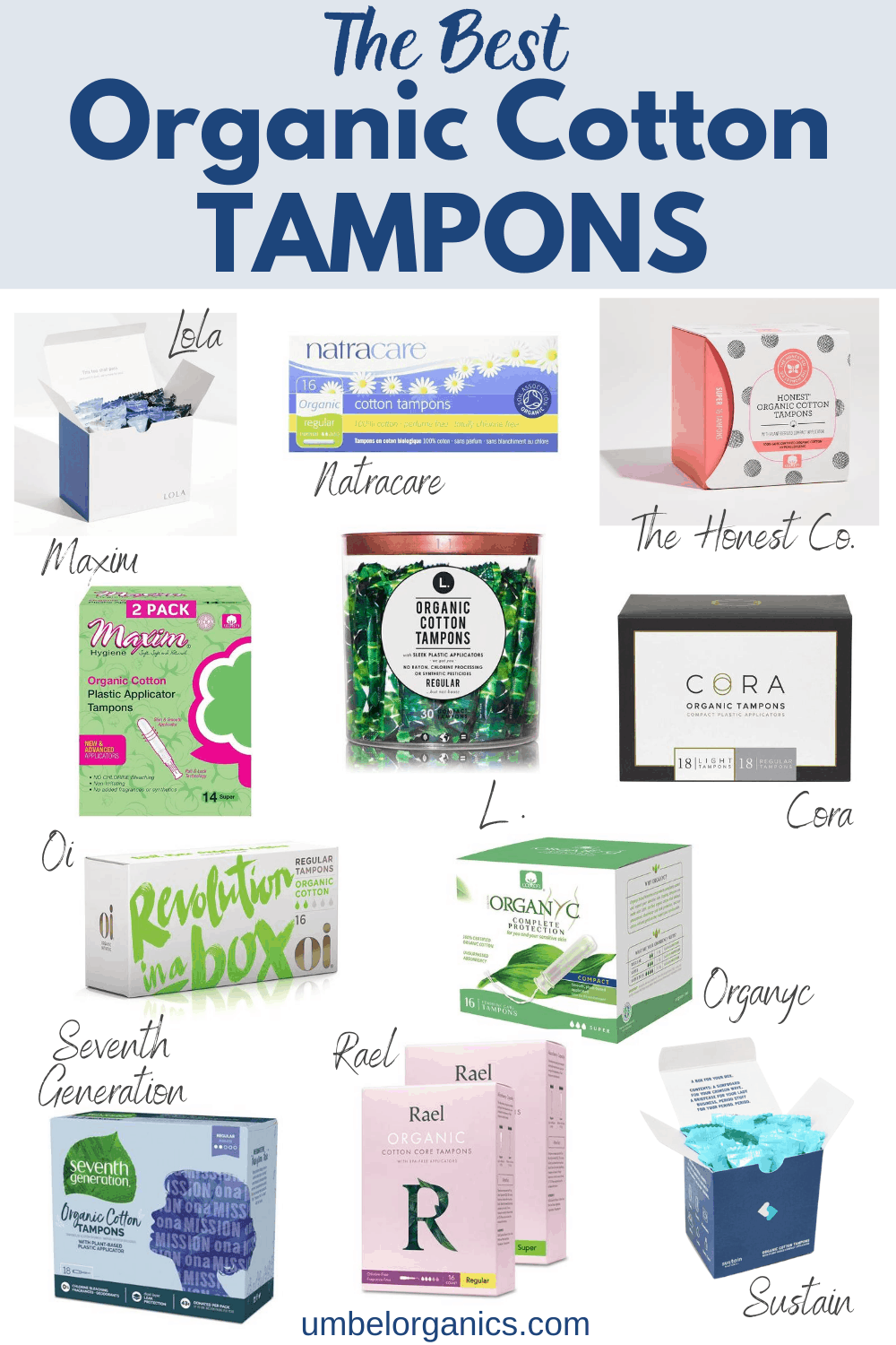 Organic Cotton Tampons | Umbel Organics - Umbel Organics