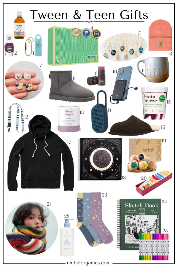 Gift Guide For Teens & Tweens - Umbel Organics