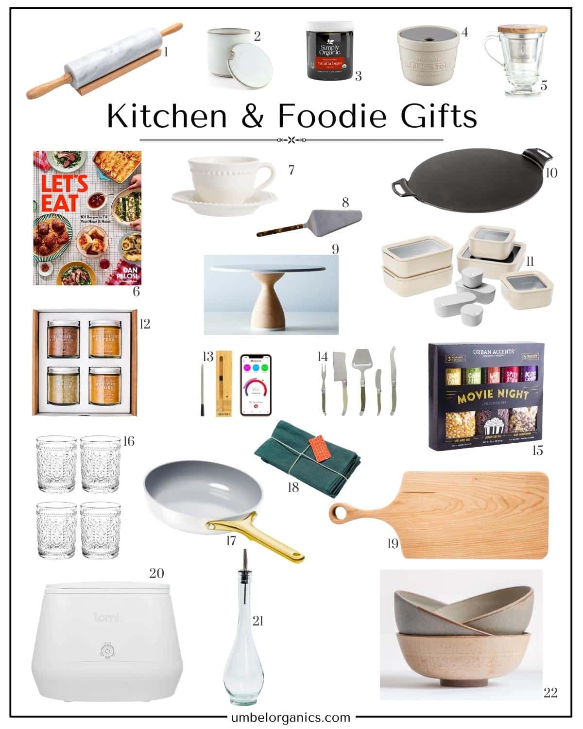 Kitchen & Foodie Holiday Gift Guide - Umbel Organics