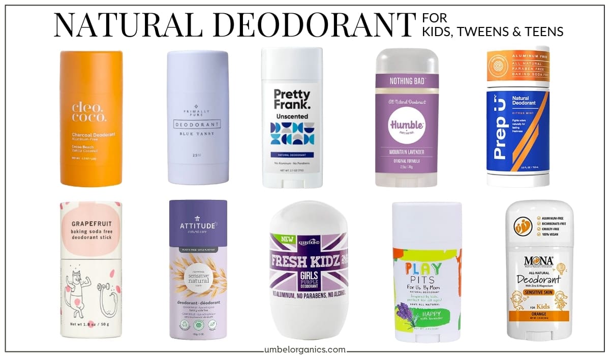 Natural, Non-Toxic Deodorant For Kids, Tweens & Teens - Umbel Organics