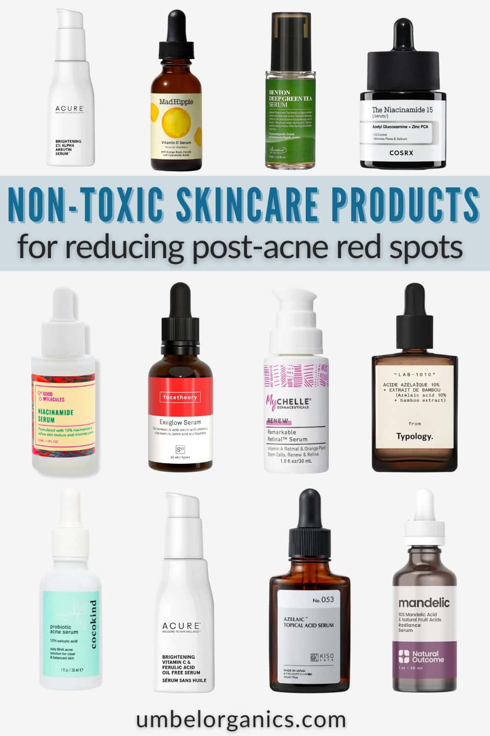 Non-Toxic Skincare For Post-Acne Red Spots (PIE) - Umbel Organics